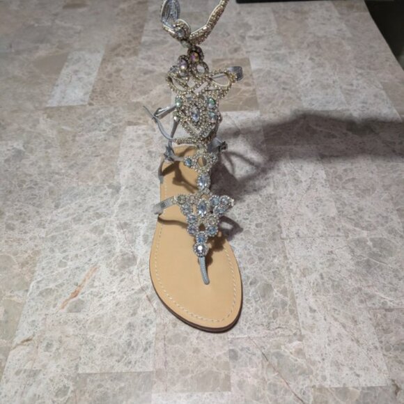 Shoes | Rare Gladiator Rhinestone Blinged Out Sandalwomens Size 12 ...